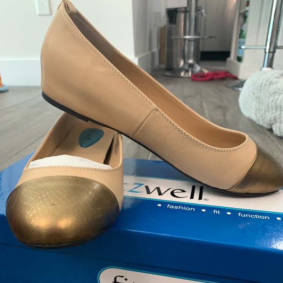 Fitzwell | Shoes | Fitzwell Metallic Cap Toe Flats | Poshmark